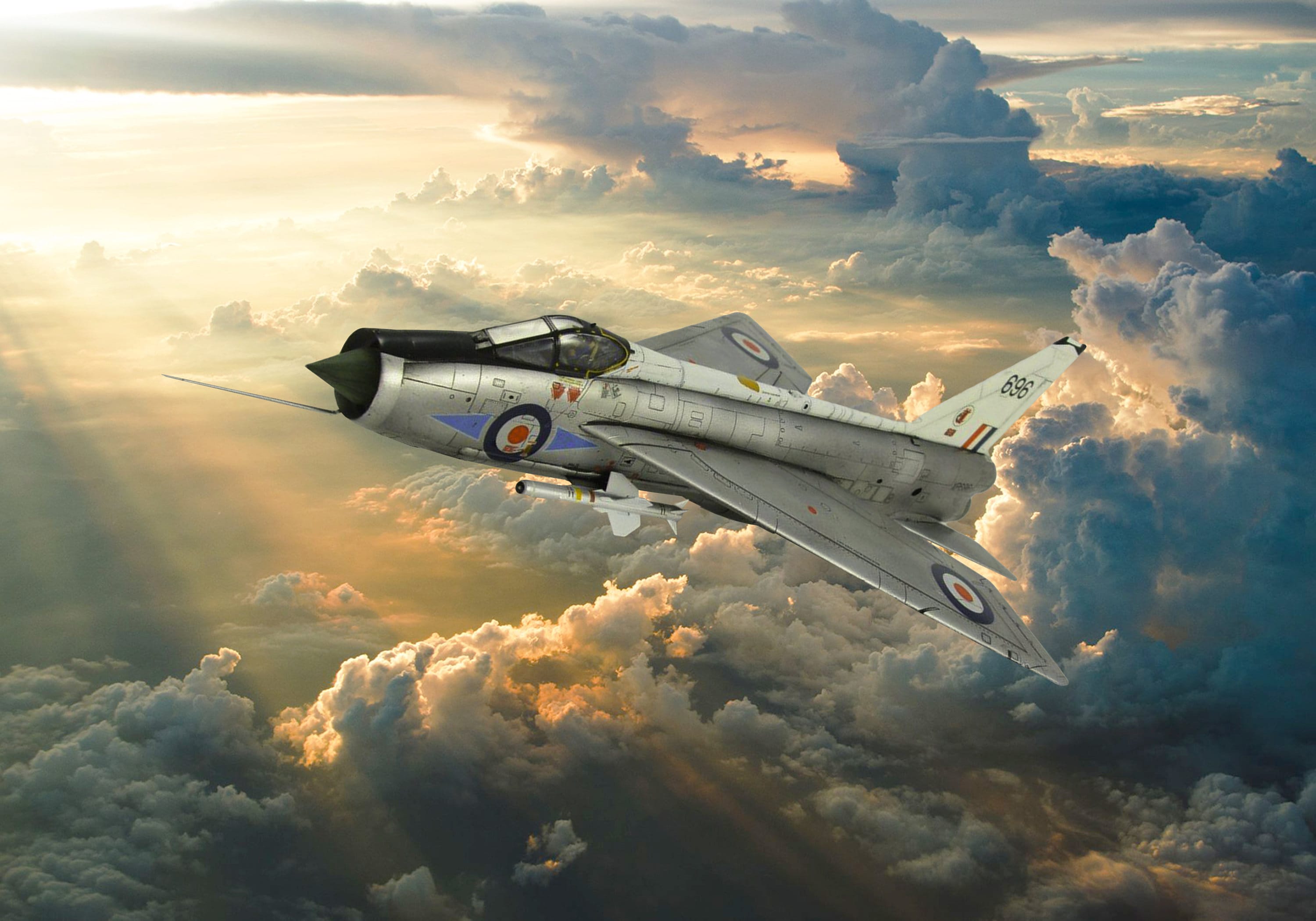 English Electric Lightning, A2 Size 16x20 Inches Sized Canvas Print ...