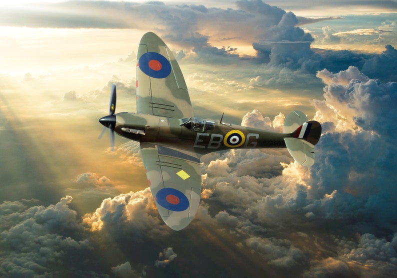 A2 Size 16x20 Inch Canvas Print of the BBMF Spitfire. Free UK Delivery ...