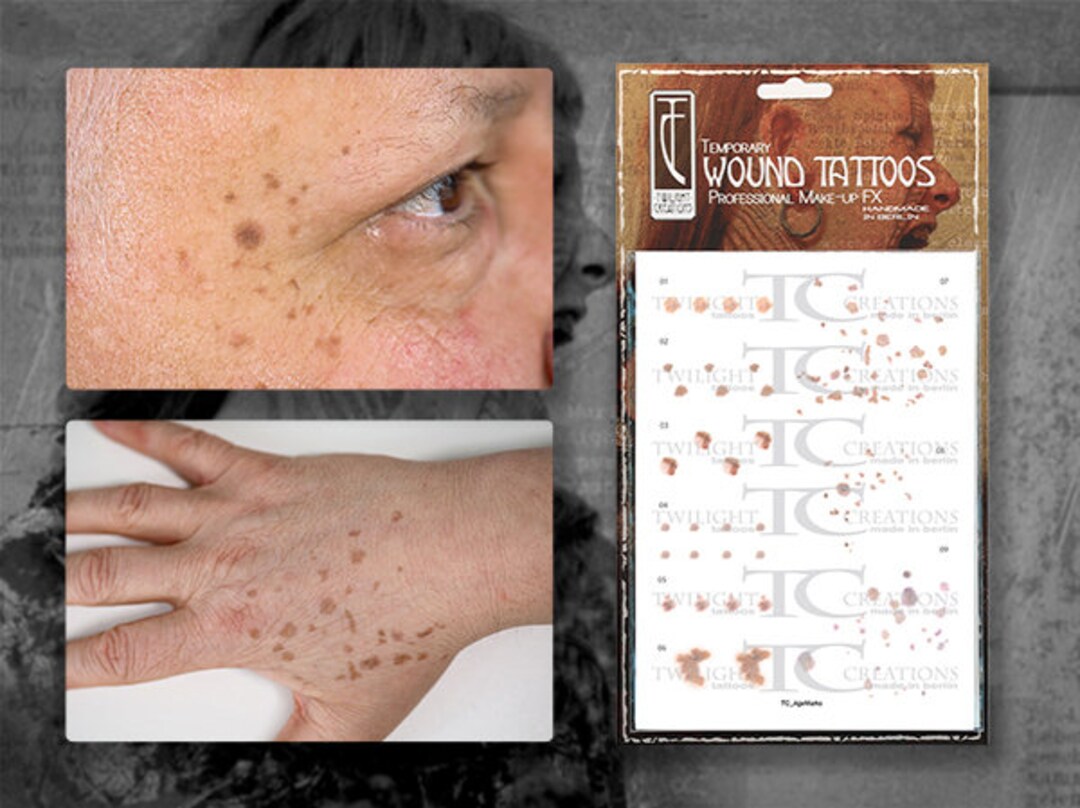 Temporary Tattoo - Age Marks - SFX Tattoo - Etsy