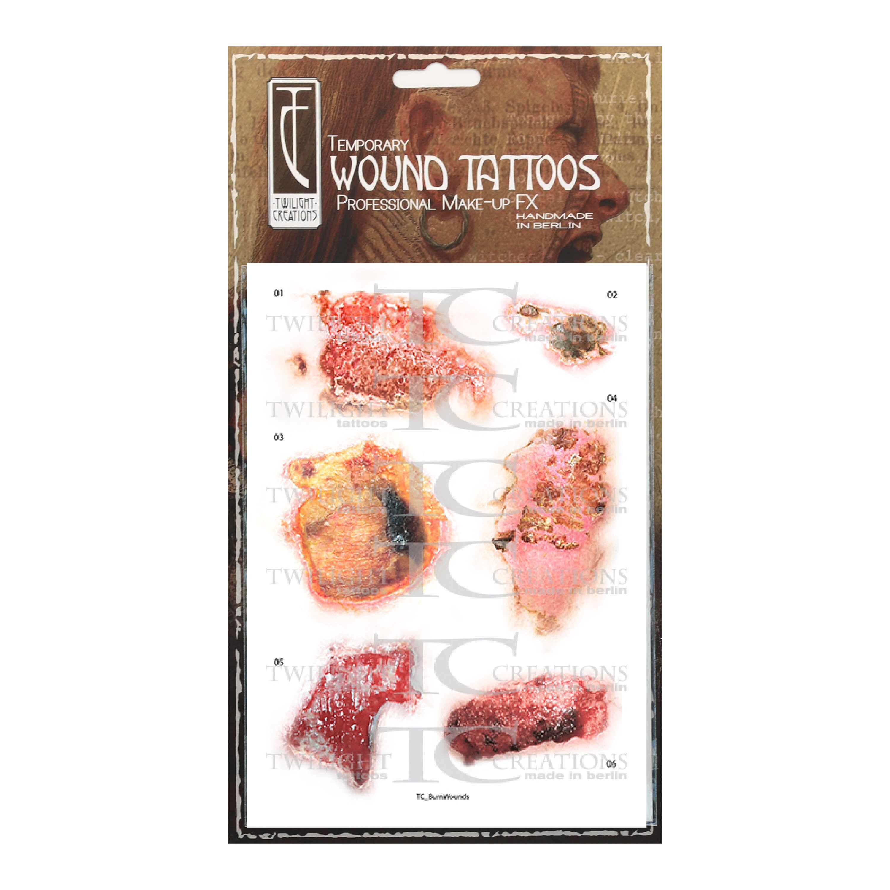 Temporary Tattoo - Burn Wounds - SFX Tattoo - Etsy