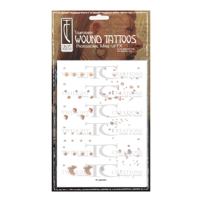 Temporary Tattoo - Age Marks - SFX Tattoo - Etsy