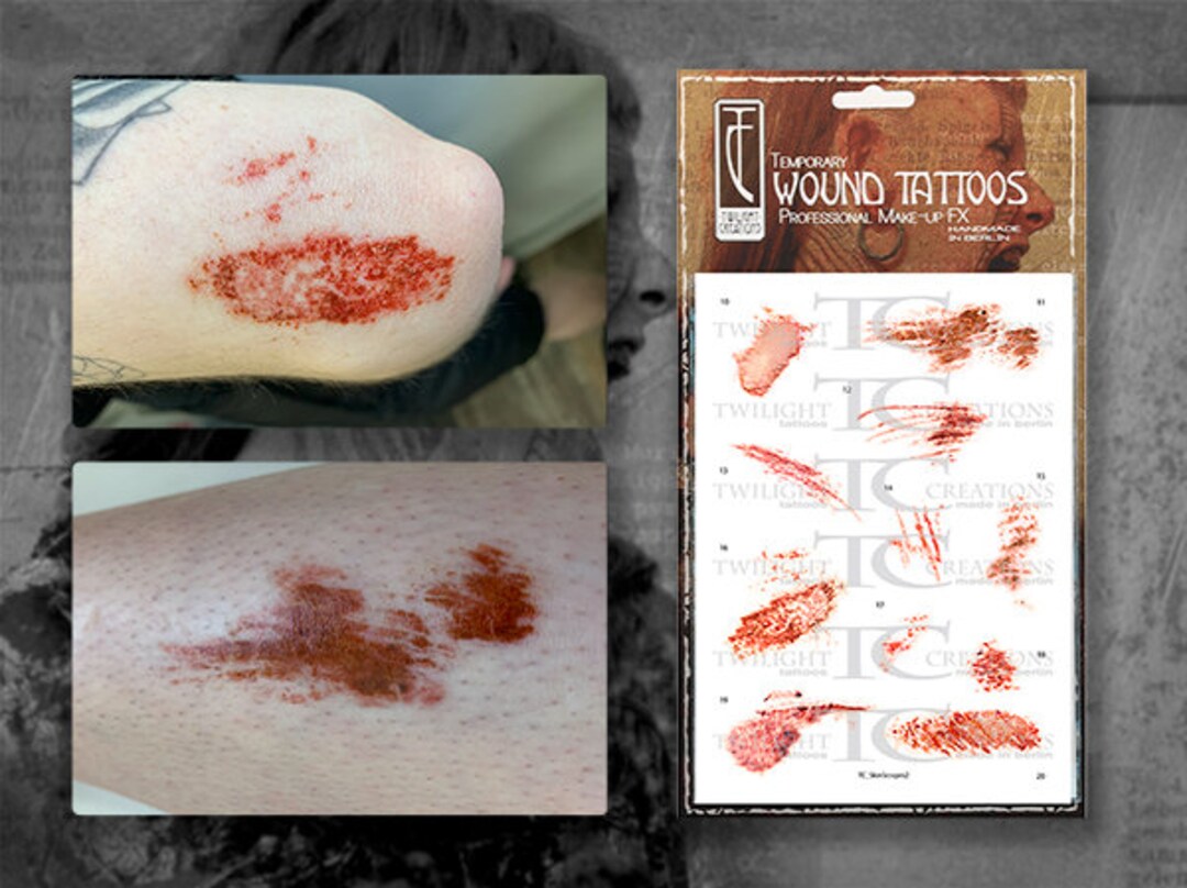 Temporary Tattoo - Skin Scrapes 2 - SFX Tattoo - Etsy