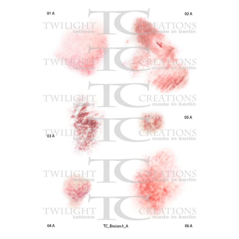 Temporary Tattoo - Bruises 1A - SFX Tattoo - Etsy