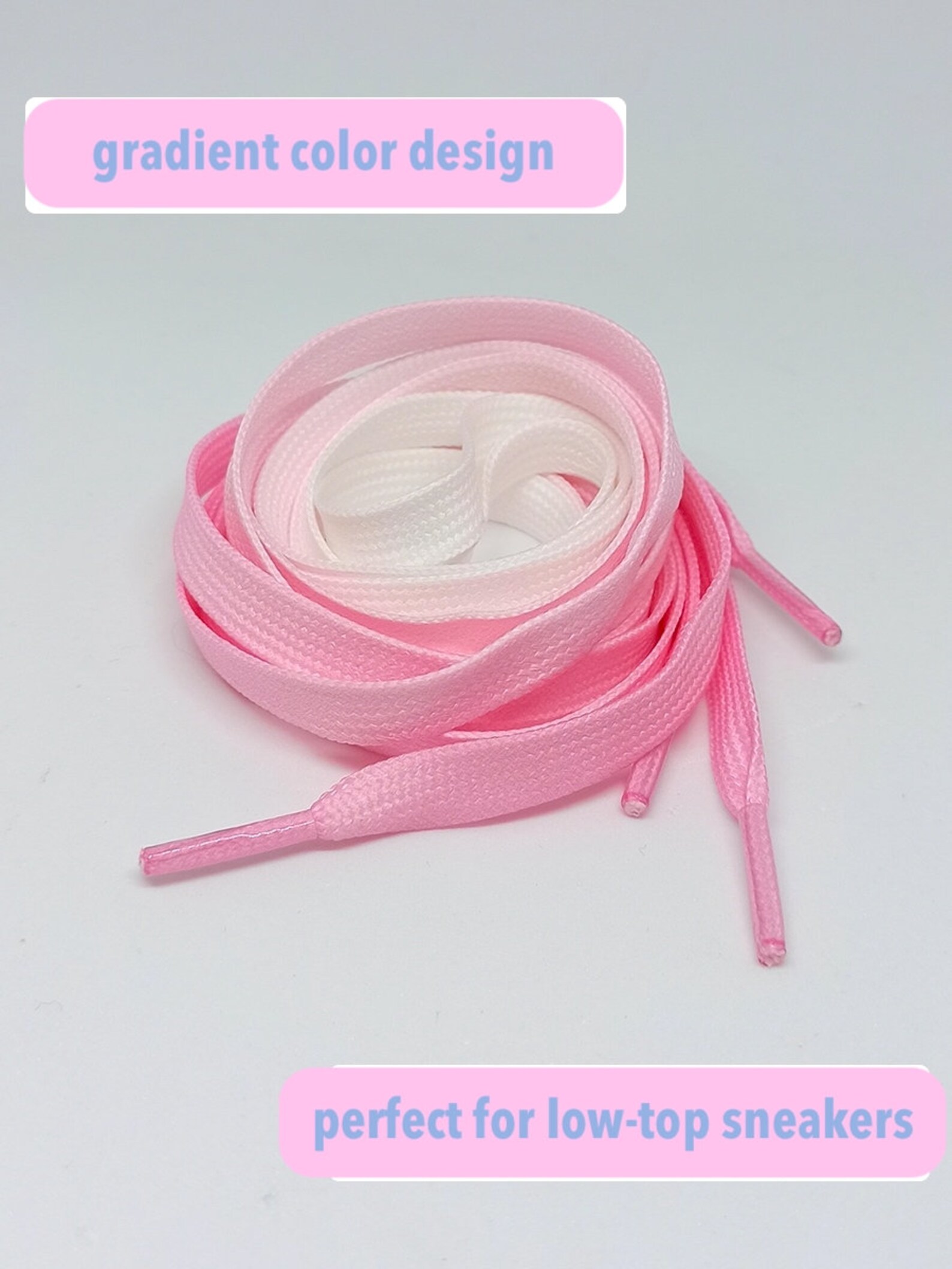 Gradient PINK Shoelaces, Tie Dye Shoelaces, Shoelaces for Sneakers ...