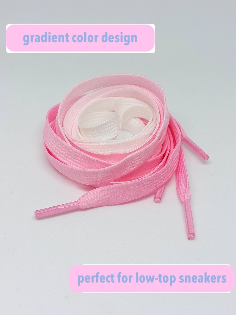 Gradient PINK Shoelaces, Tie Dye Shoelaces, Shoelaces for Sneakers ...