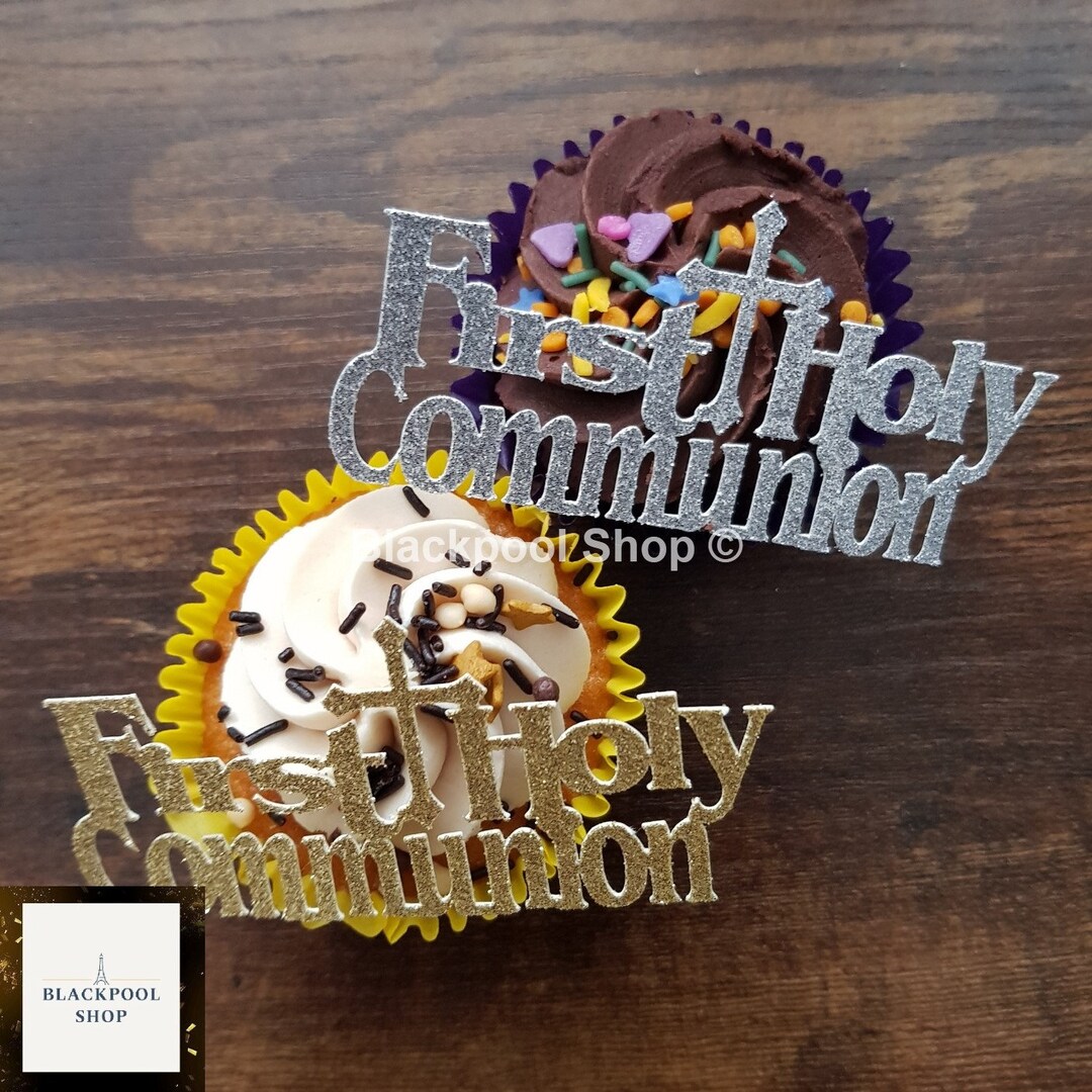 First Holy Communion Cupcake Toppers Pack of 10 Choose Your - Etsy
