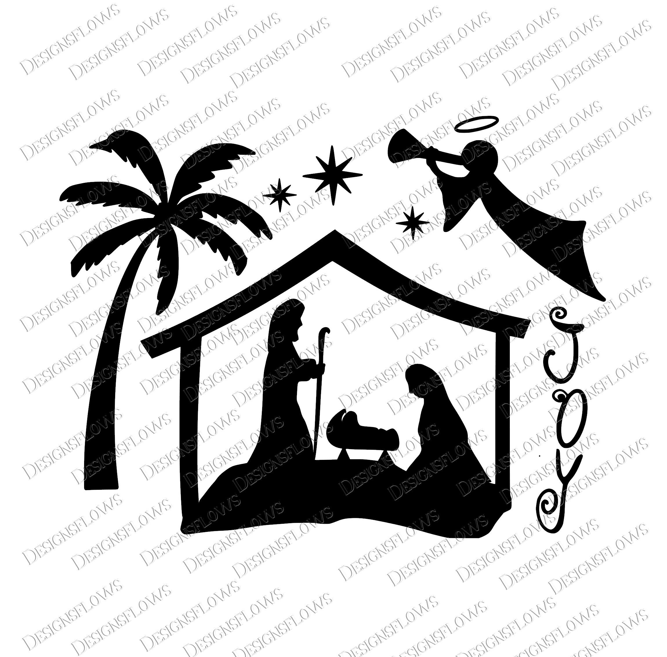 Nativity Svg Cut File Digital, Nativity Scene, Jesus Svg, Christmas ...