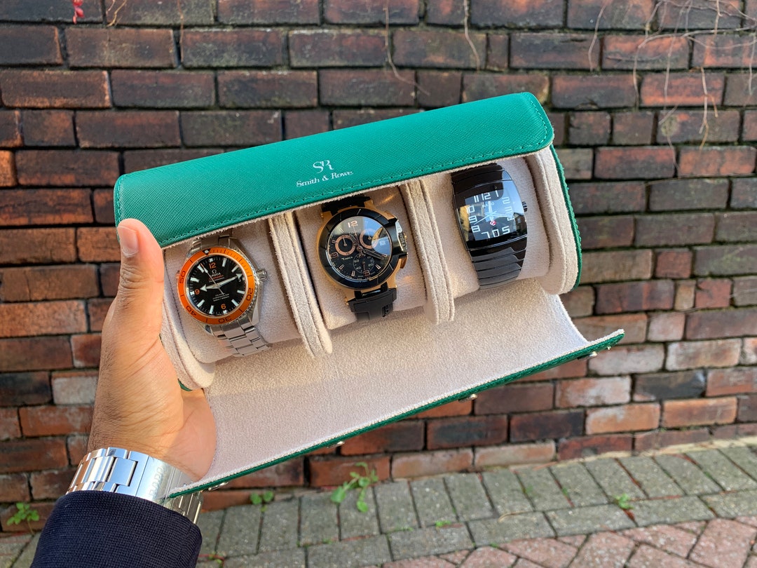 Elegant Watch Roll, Leather Roll, Leather Watch Case, Travel ...