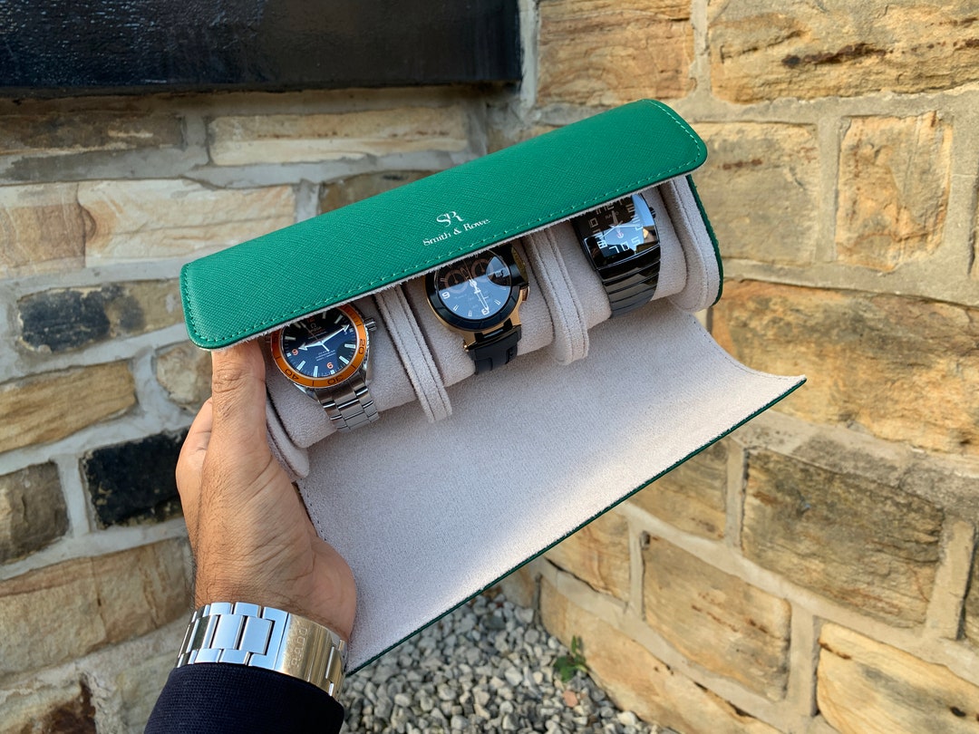 Elegant Watch Roll, Leather Roll, Leather Watch Case, Travel ...