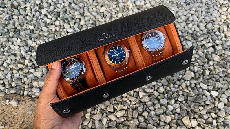 Elegant Watch Roll, Leather Roll, Leather Watch Case, Travel ...