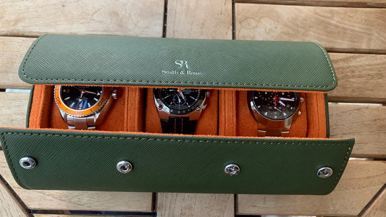 Elegant Watch Roll, Leather Roll, Leather Watch Case, Travel ...