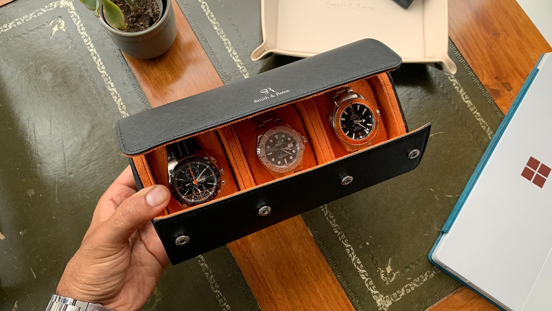 Elegant Watch Roll, Leather Roll, Leather Watch Case, Travel ...