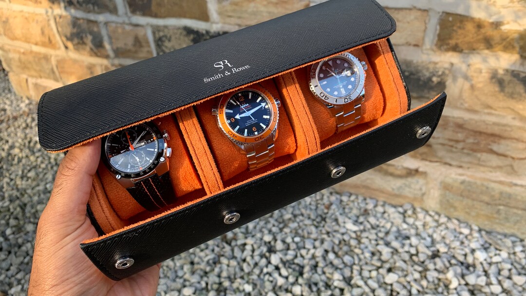 Elegant Watch Roll, Leather Roll, Leather Watch Case, Travel ...