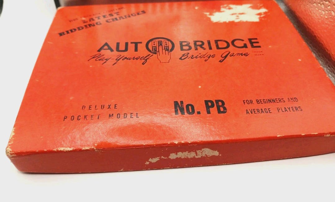 Vintage Auto Bridge Play Yourself Bridge Game 1959+instructions Made in ...