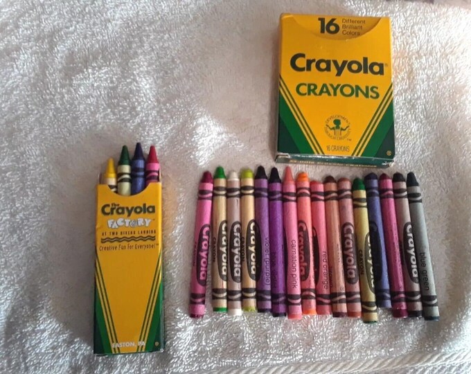 Crayola Crayons 16 Pak (1988) + Factory 4 Pak Made in USA - Etsy