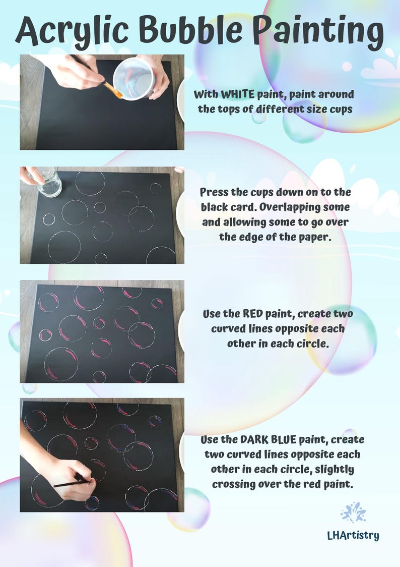 Acrylic Bubble Art Activity Instructions - Etsy