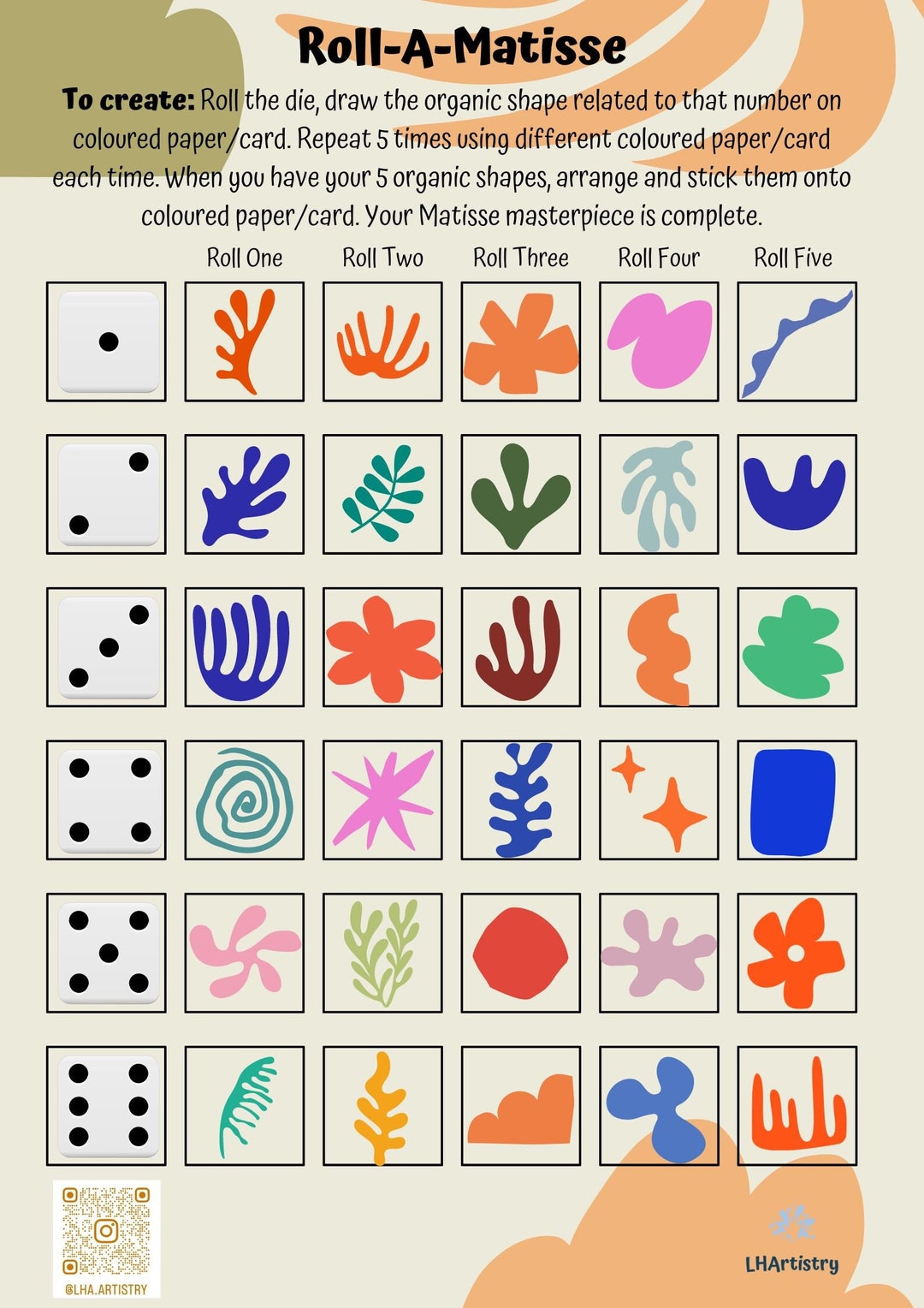 Roll-a-matisse Art Resource - Etsy