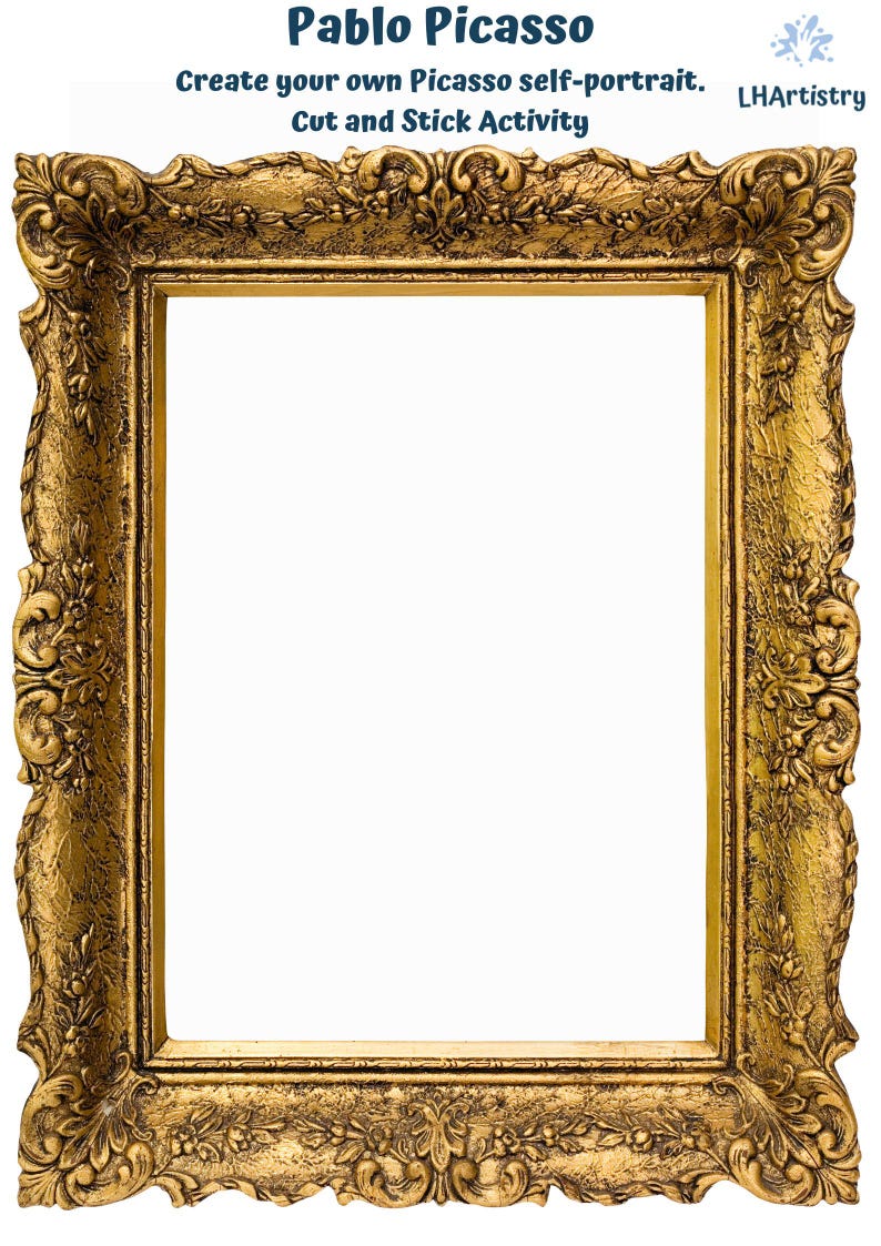 Cut and Stick Self Portrait Picasso Art Activity - Etsy