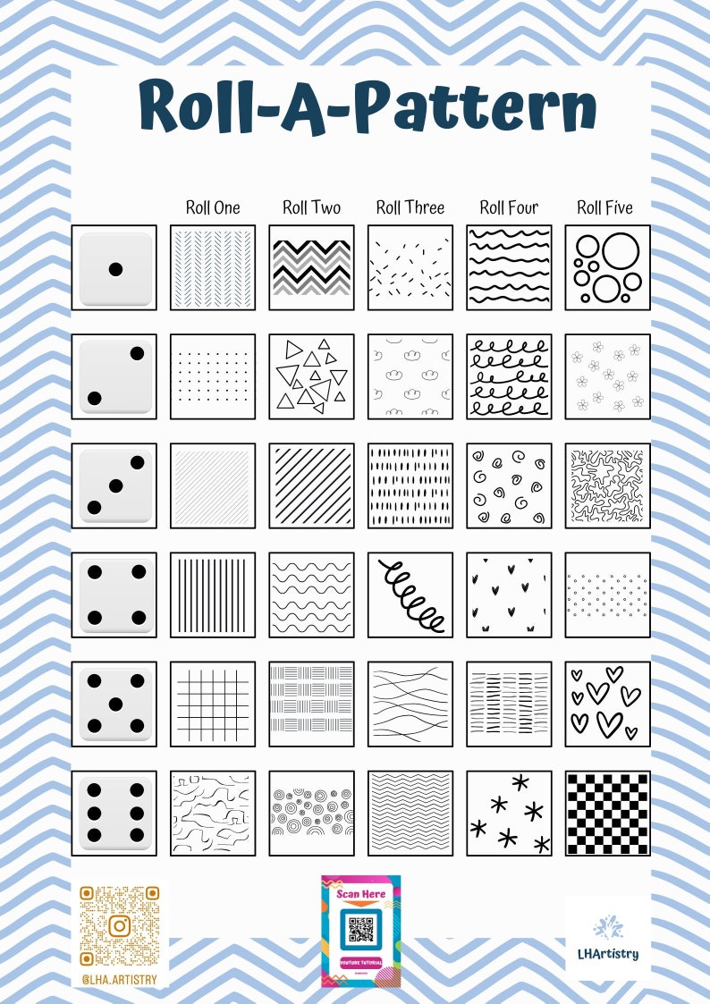 Roll-a-pattern Art Worksheet - Etsy