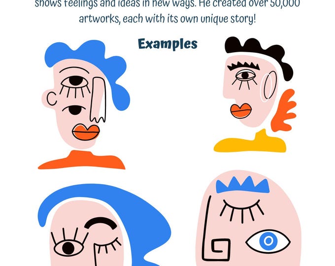 Cut and Stick Self Portrait Picasso Art Activity - Etsy
