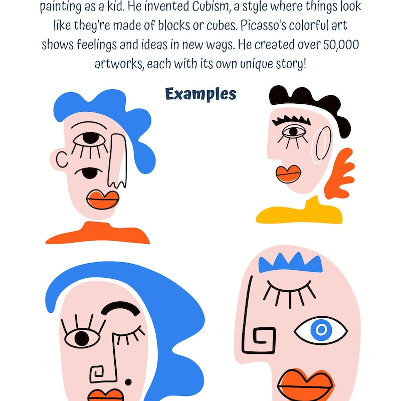 Printable Picasso Template - Etsy UK