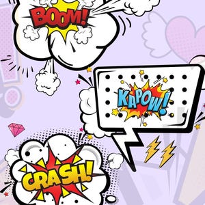 Roll-a-lichtenstein: Create Pop Art Onomatopoeia Words! - Etsy