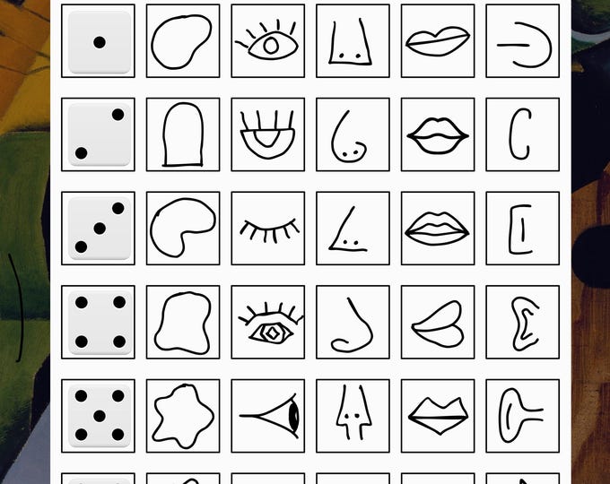 Roll-a-picasso Art Activity Worksheet - Etsy