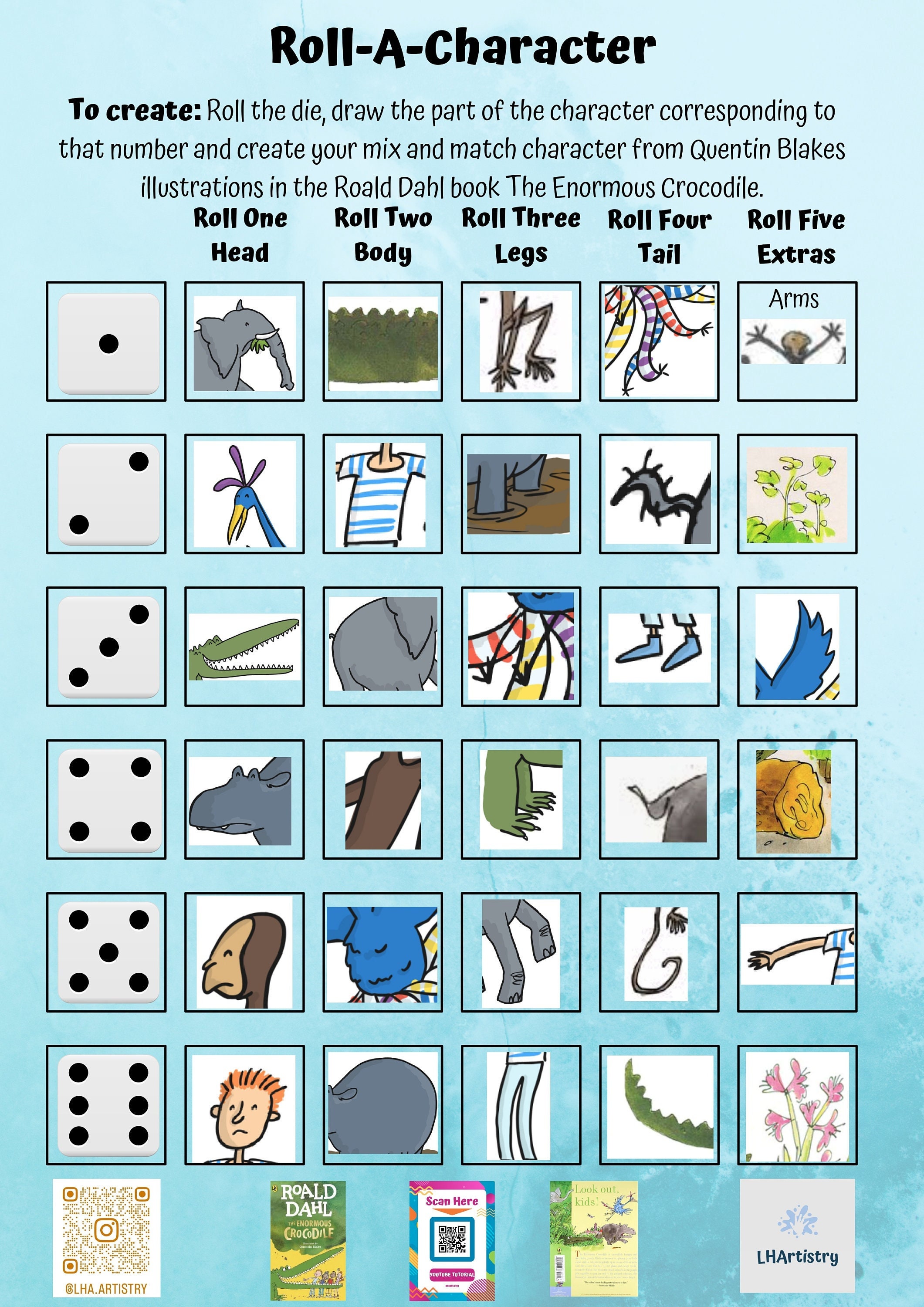 Roll-a-quentin Blake (the Enormous Crocodile) - Etsy