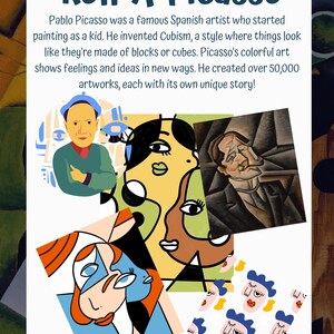 Roll-a-picasso Art Activity Worksheet - Etsy