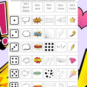 Roll-a-lichtenstein: Create Pop Art Onomatopoeia Words - Etsy