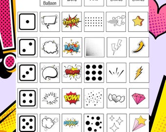 Roll-a-lichtenstein: Create Pop Art Onomatopoeia Words! - Etsy