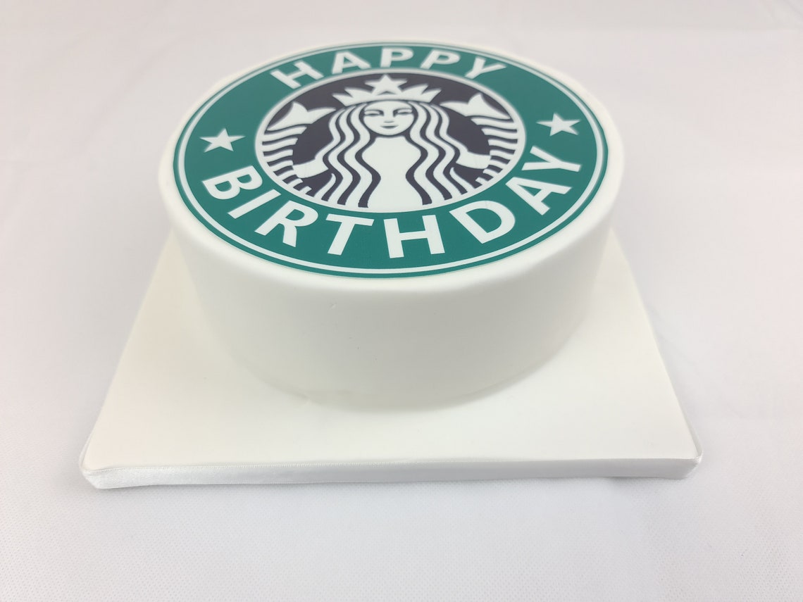 Custom/personalised Starbucks Coffee Round Edible Cake Topper - Etsy UK