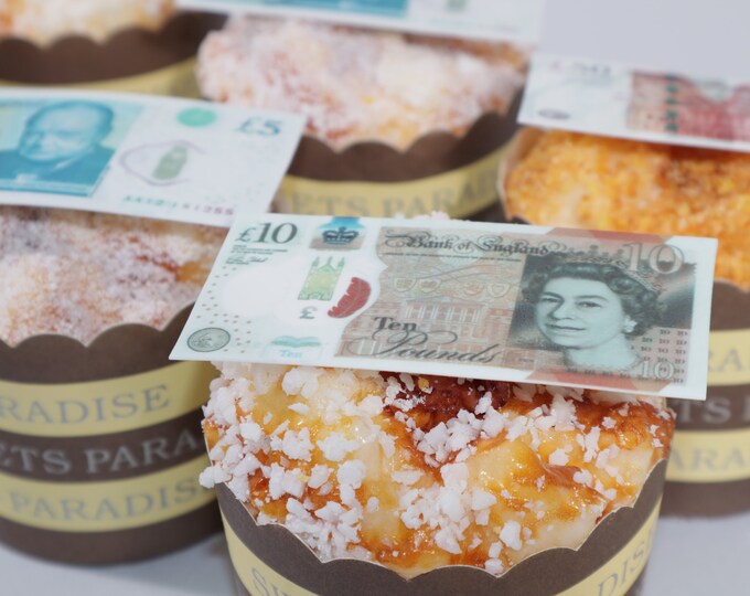 12 PK EDIBLE Money/currency-any Country/note/cash Cupcake Bun Icing ...