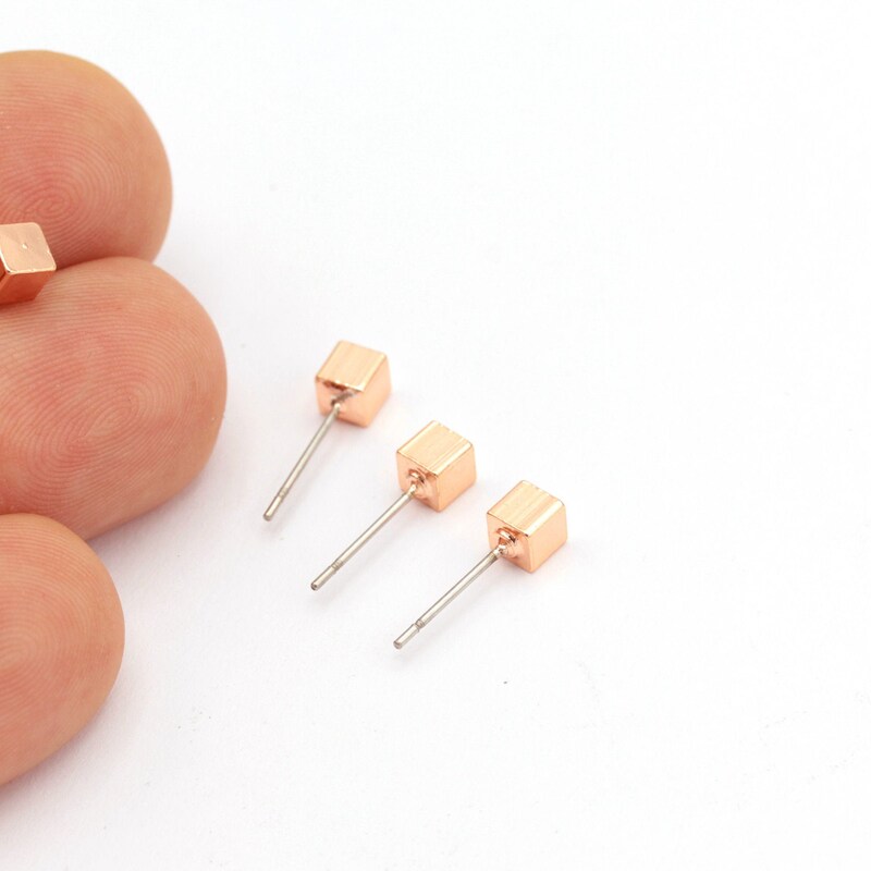 Cube Stud Earrings - Etsy