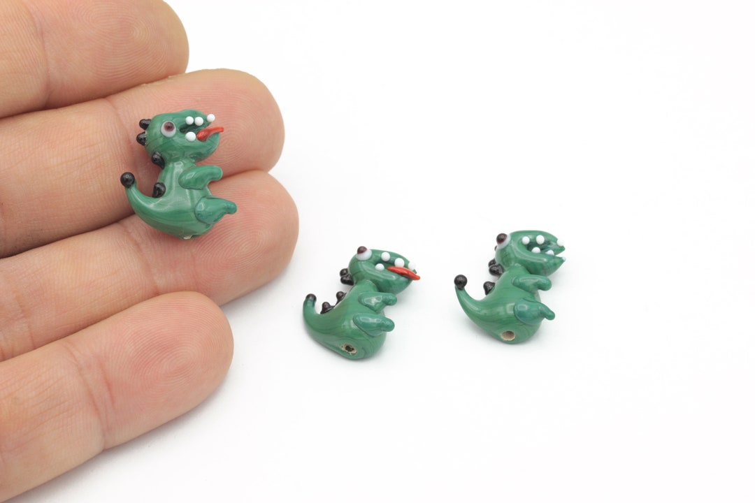 16x21mm Hand Made Murano Glass Dinosaur Beads, Murano Animal Beads ...