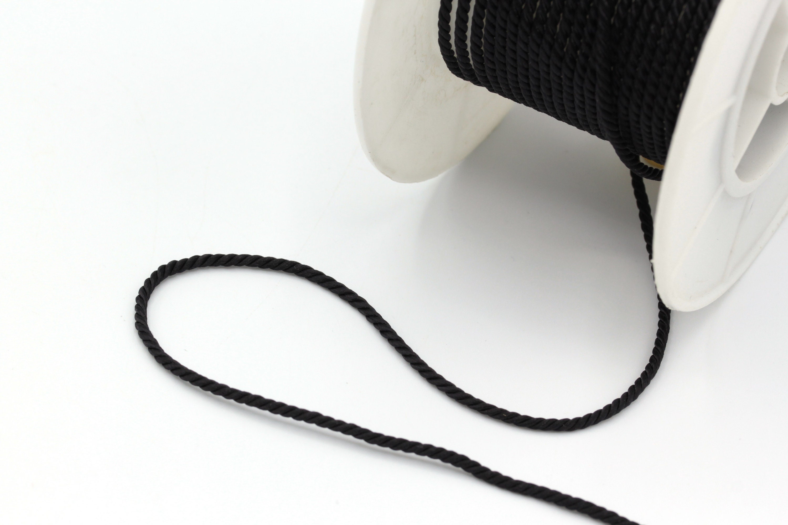Black Cotton Rope , Cotton Cord, Macreme Cord, Twisted Cord for ...