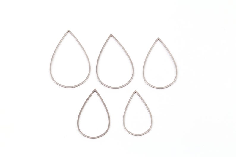 Stainless Steel Teardrop Frame Connector, Teardrop Frame Pendant, Laser ...