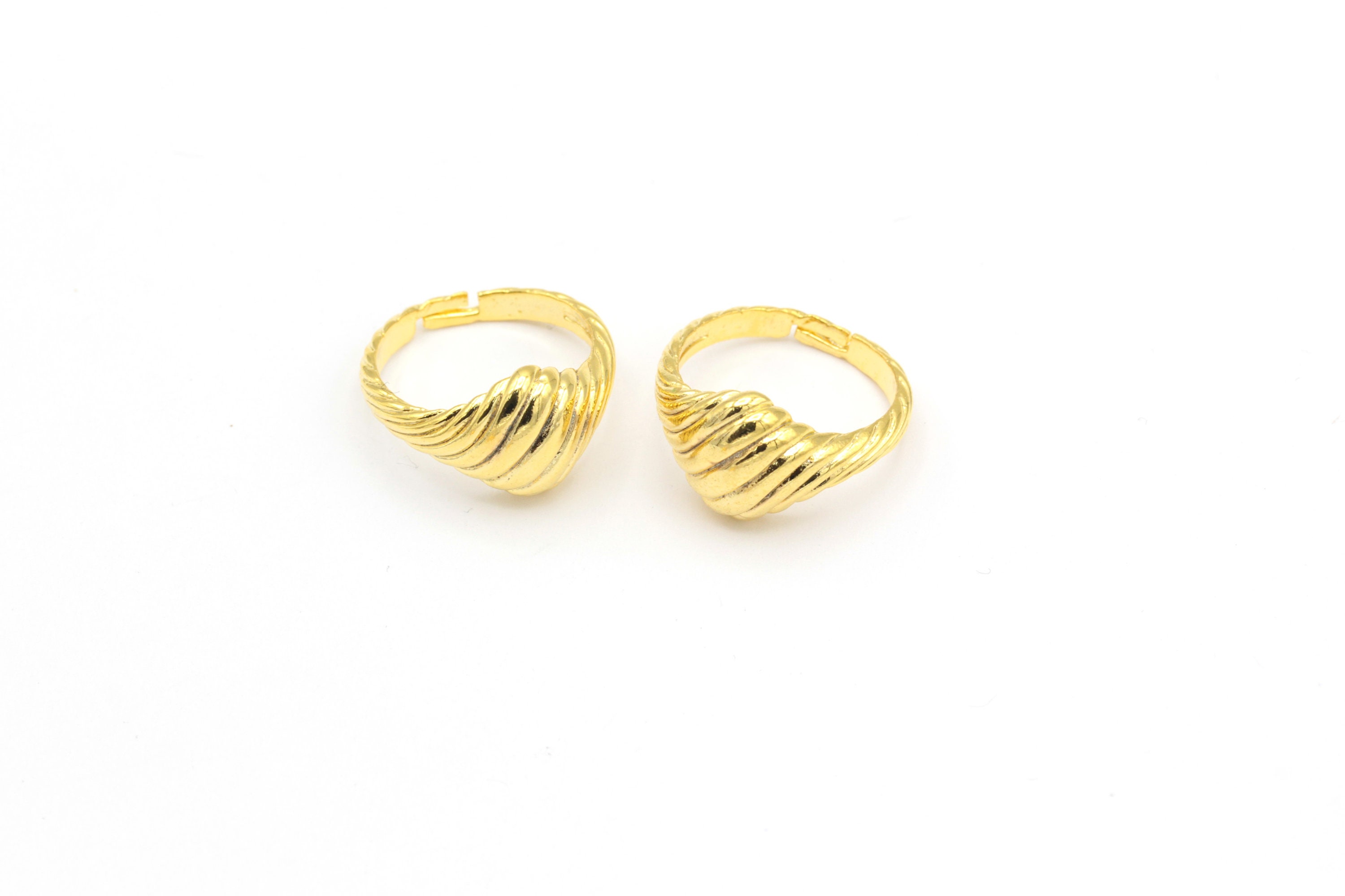 24k Gold Plated Adjustable Rings Ring for Womens Fashion - Etsy