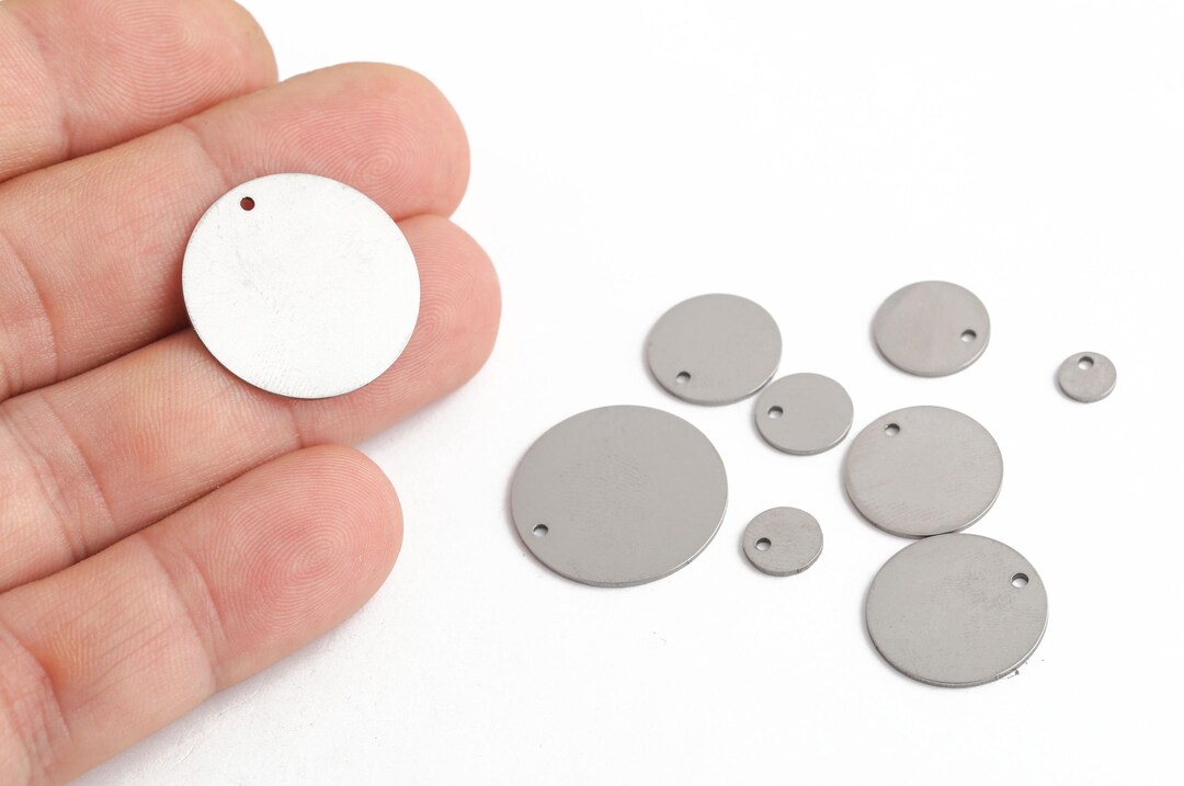 Stainless Steel Disc Charm, Laser Cut Disc Charms for Engraving ...
