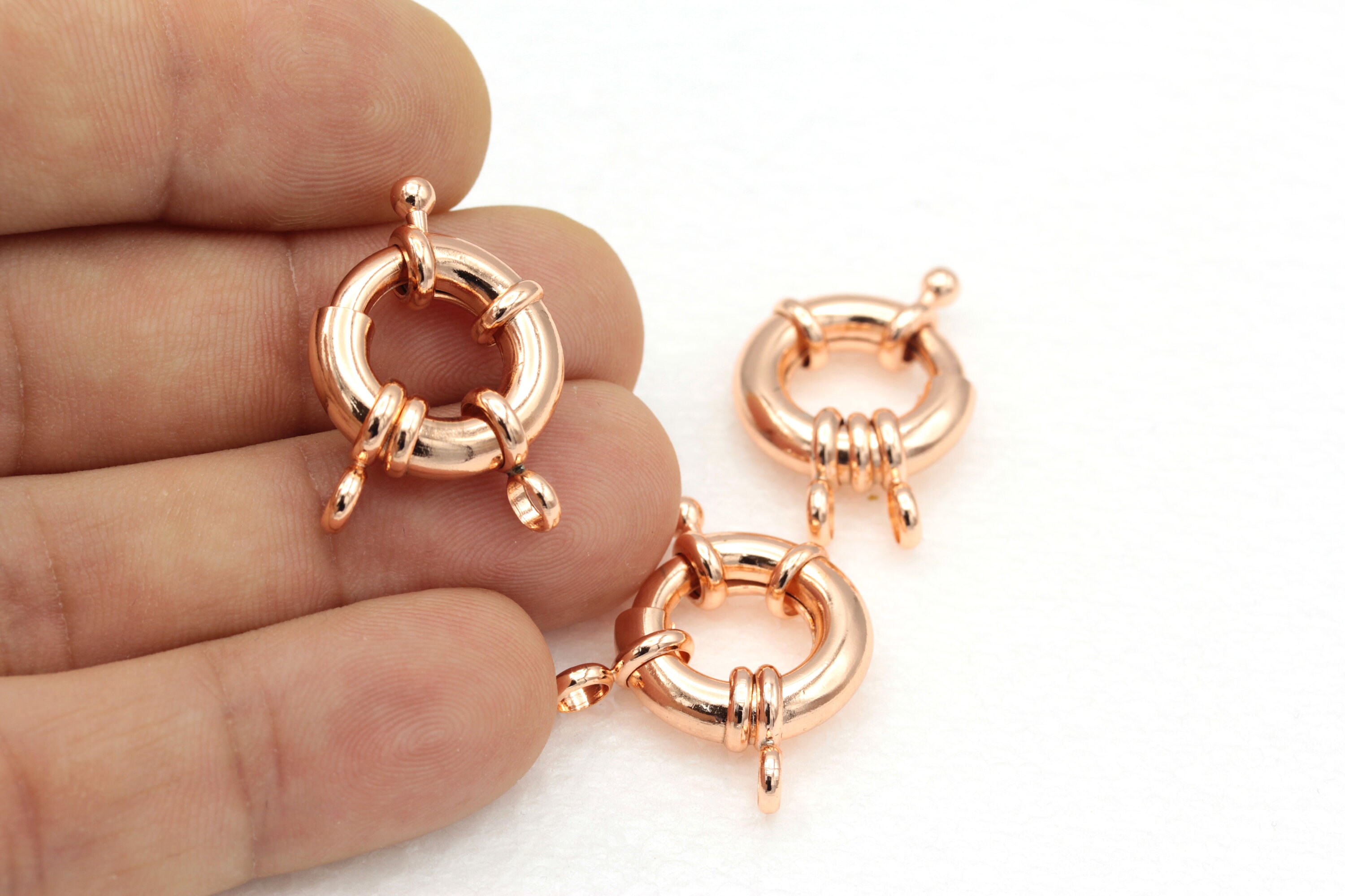 1 Pcs19mmrose Gold Spring Clasp Round Gold Clasp Spring - Etsy UK