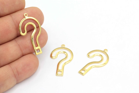 24k Gold Plated Question Mark Necklace Pendant Question Mark - Etsy