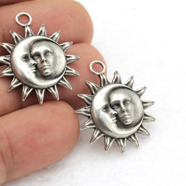 Moon Sun Necklace - Etsy