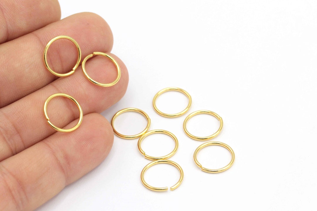 1.2x14mm 24k Gold Plated Big Jump Rings, Open Jump Rings, Brass ...