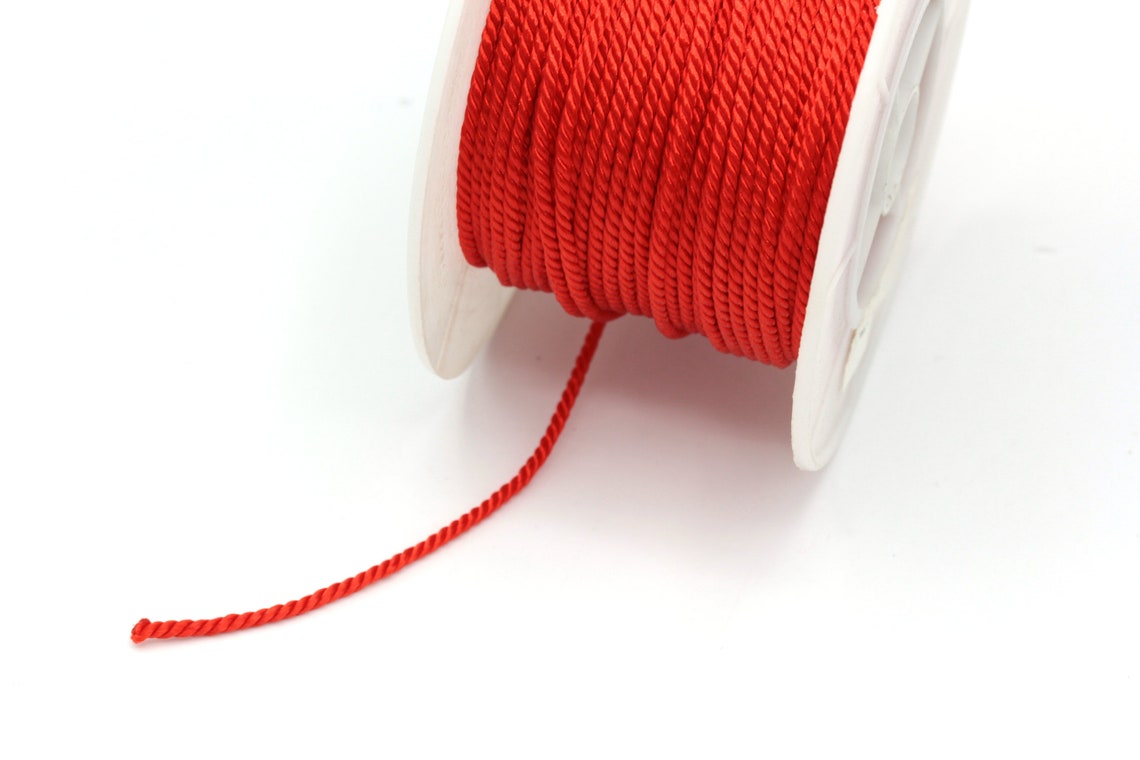 Red Cotton Rope Cotton Cord Macreme Cord Twisted Cord for | Etsy
