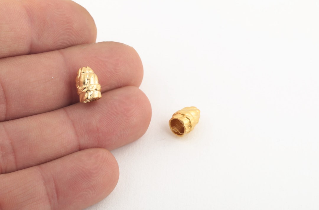 8x11mm Matt Gold Plated Cone Caps Findings, Cone Bead Caps, Round Bead ...