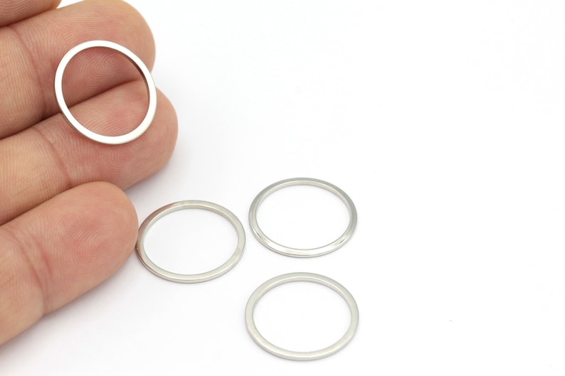 20mm Silver Plated Hoops Silver Plated Closed Ring Closed - Etsy