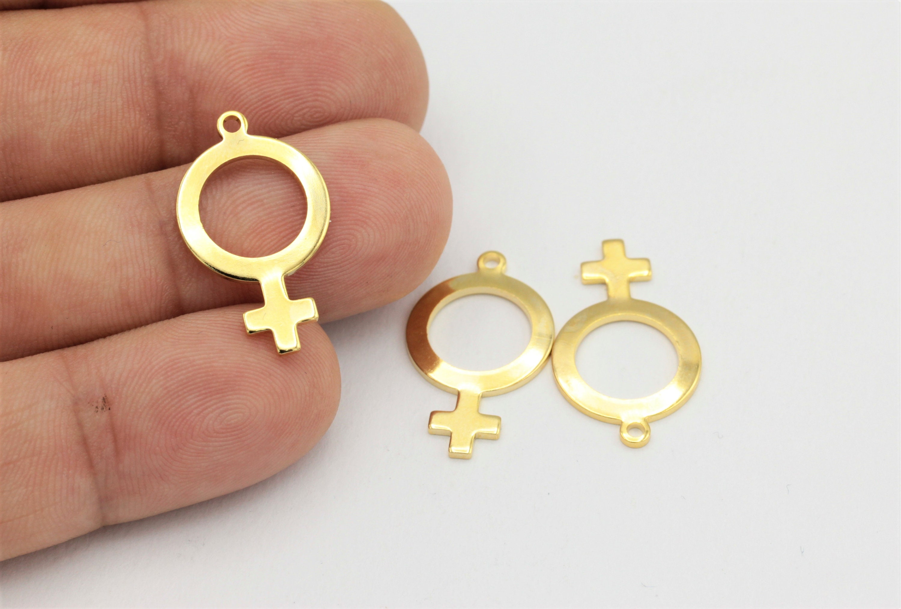 Símbolo de Venus de oro feminista collar de símbolo de | Etsy