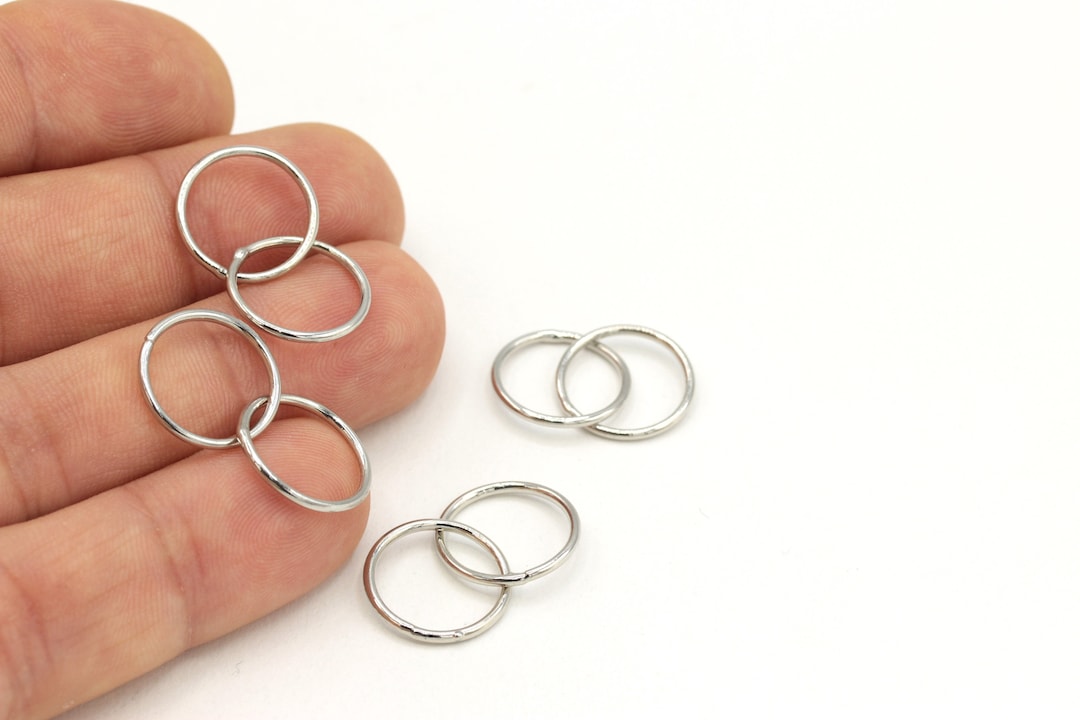 Ring Necklace, Silver Closed Ring, Silver Plated Closed Ring, Circle ...