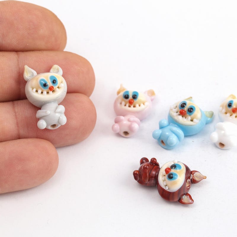 Lampwork Cat Beads - Etsy