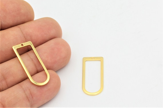 24k Shine Gold Plated D Shape Connectors With 1 Holes gold | Etsy